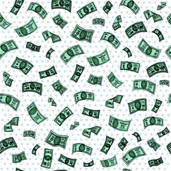 Gangster and money vintage seamless pattern Vector Image