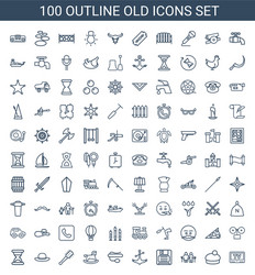 Old icons Royalty Free Vector Image - VectorStock