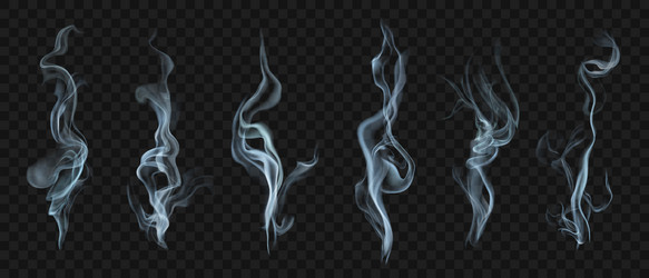 Smoke effect realistic traces in air from Vector Image