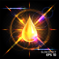 Background gold falling drop Royalty Free Vector Image