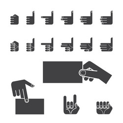 Hand gesture icons Royalty Free Vector Image - VectorStock
