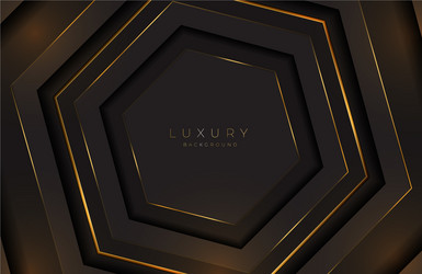 Realistic 3d futuristic frame background gold Vector Image