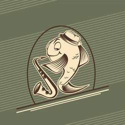 Fish Saxophone Vector Images (35)
