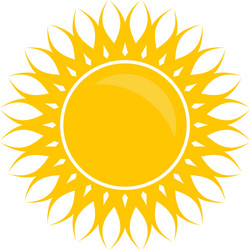Sun bright Royalty Free Vector Image - VectorStock