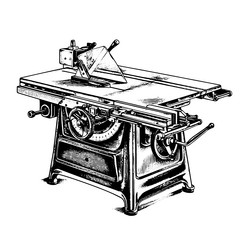 Crosscut hand saw drawn Royalty Free Vector Image