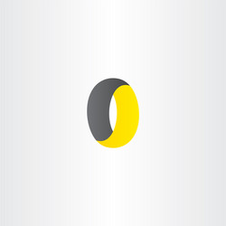 Zero 0 number or letter o logo icon Royalty Free Vector