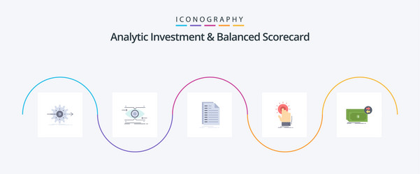 Analytic investment and balanced scorecard 25 Vector Image