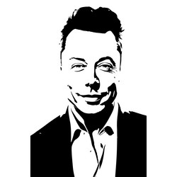 Elon musk silhouette Royalty Free Vector Image