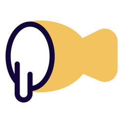 Creamy taiyaki outline Royalty Free Vector Image