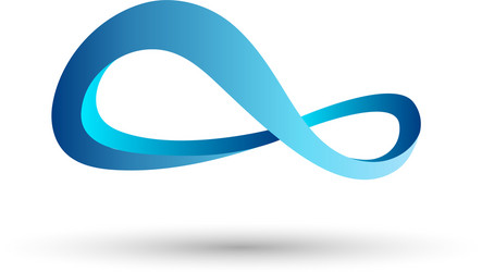 Combination of figure 8 abstract logo Royalty Free Vector