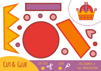 Education paper game for children queen Royalty Free Vector