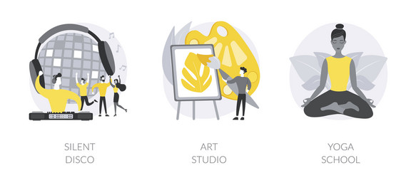 Entertainment and recreation abstract concept Vector Image