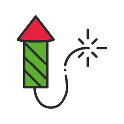 No fireworks warning icon Royalty Free Vector Image