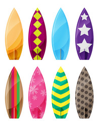 Surfboard set prints Royalty Free Vector Image
