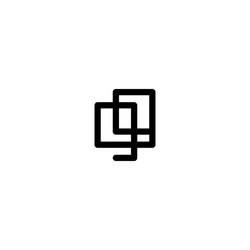 Ninety nine number double line art outline Vector Image