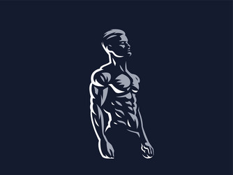 Sport sporty and athletic man Royalty Free Vector Image