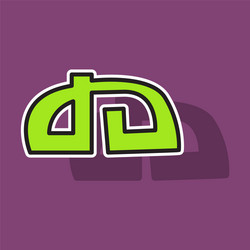 Sticker deviant deviantart social media Royalty Free Vector