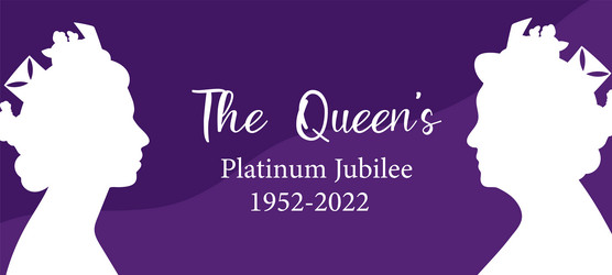 Banner the queens platinum jubilee celebration Vector Image