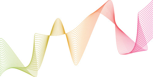 Colorful flow poster transparent brushstroke wave Vector Image