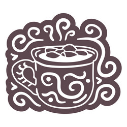 Ornamented candy doodle cut out Royalty Free Vector Image