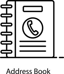 Address book Royalty Free Vector Image - VectorStock