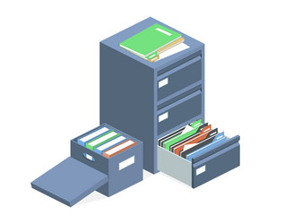 Archive file cabinet cartoon Royalty Free Vector Image