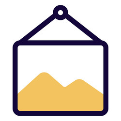 Scenery picture hanging on the wall Royalty Free Vector