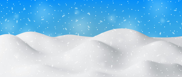 3d winter landscape with snowdrifts Royalty Free Vector