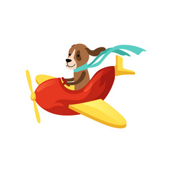 Dog flying plane Royalty Free Vector Image - VectorStock