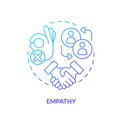 Respond with empathy blue gradient concept icon Vector Image