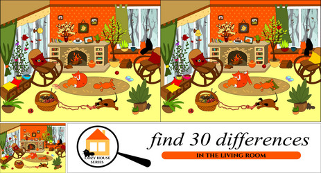 Find 30 differences Royalty Free Vector Image - VectorStock