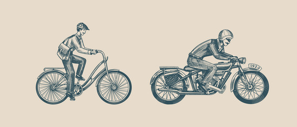 Minimalist chopper motorcycle custom hand drawn Vector Image