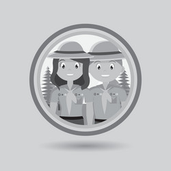 Scout Girl Frame Vector Images (61)