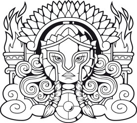 Ancient greek goddess athena Royalty Free Vector Image