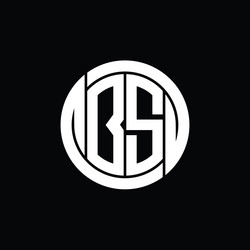 Bs logo monogram hexagon abstract shape images Vector Image