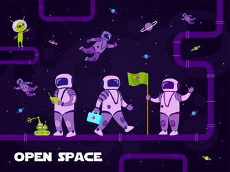 Cover design with open space theme Royalty Free Vector Image