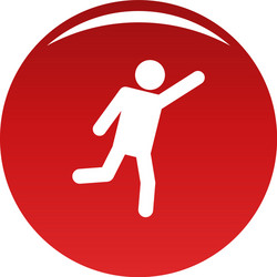 Stick figure stickman icon red Royalty Free Vector Image