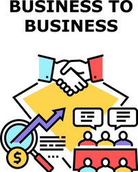 B2b small business strategy concept Royalty Free Vector