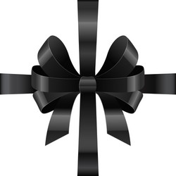 Black awareness ribbon on white background Vector Image