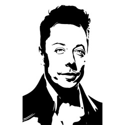 Elon musk silhouette Royalty Free Vector Image