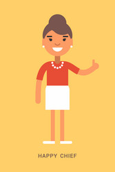 Expressions and emotions happy chief smiling Vector Image