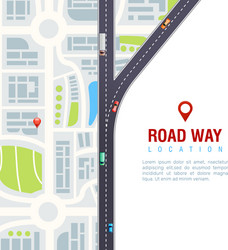 Road navigation poster Royalty Free Vector Image