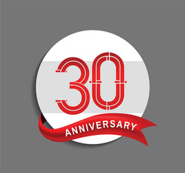 30 years anniversary celebration template design Vector Image