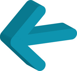 Arrow blue direction infographic icon Royalty Free Vector