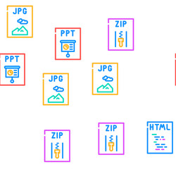 File format document seamless pattern Royalty Free Vector