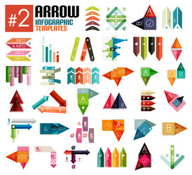 Colored arrows for design projects of infographics