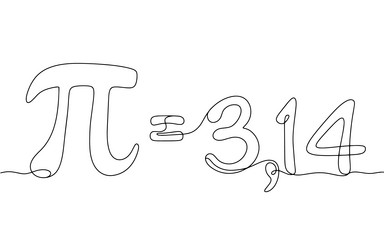Pi number mathematics mathematical constant Vector Image