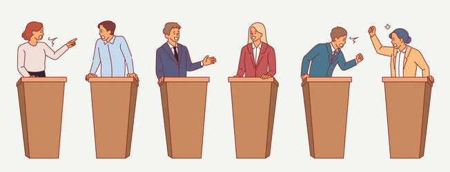 Political debate Royalty Free Vector Image - VectorStock