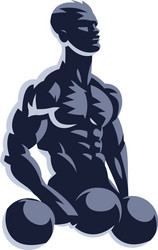 Sport sporty and athletic man Royalty Free Vector Image
