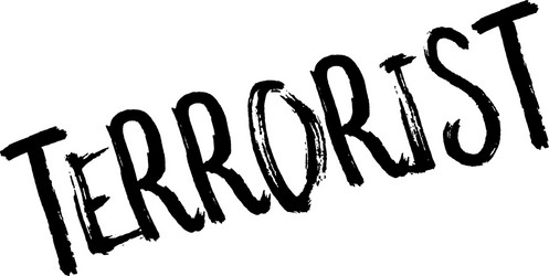 Terrorist rubber stamp Royalty Free Vector Image
